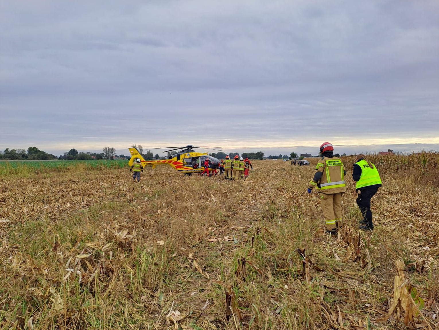 Region: groźny wypadek podczas prac polowych. Lądował śmigłowiec LPR Region: groźny wypadek podczas prac polowych. Lądował śmigłowiec LPR